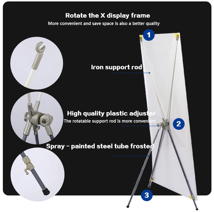 Custom Mini X Banner Table Top X Stand Desktop X Banner