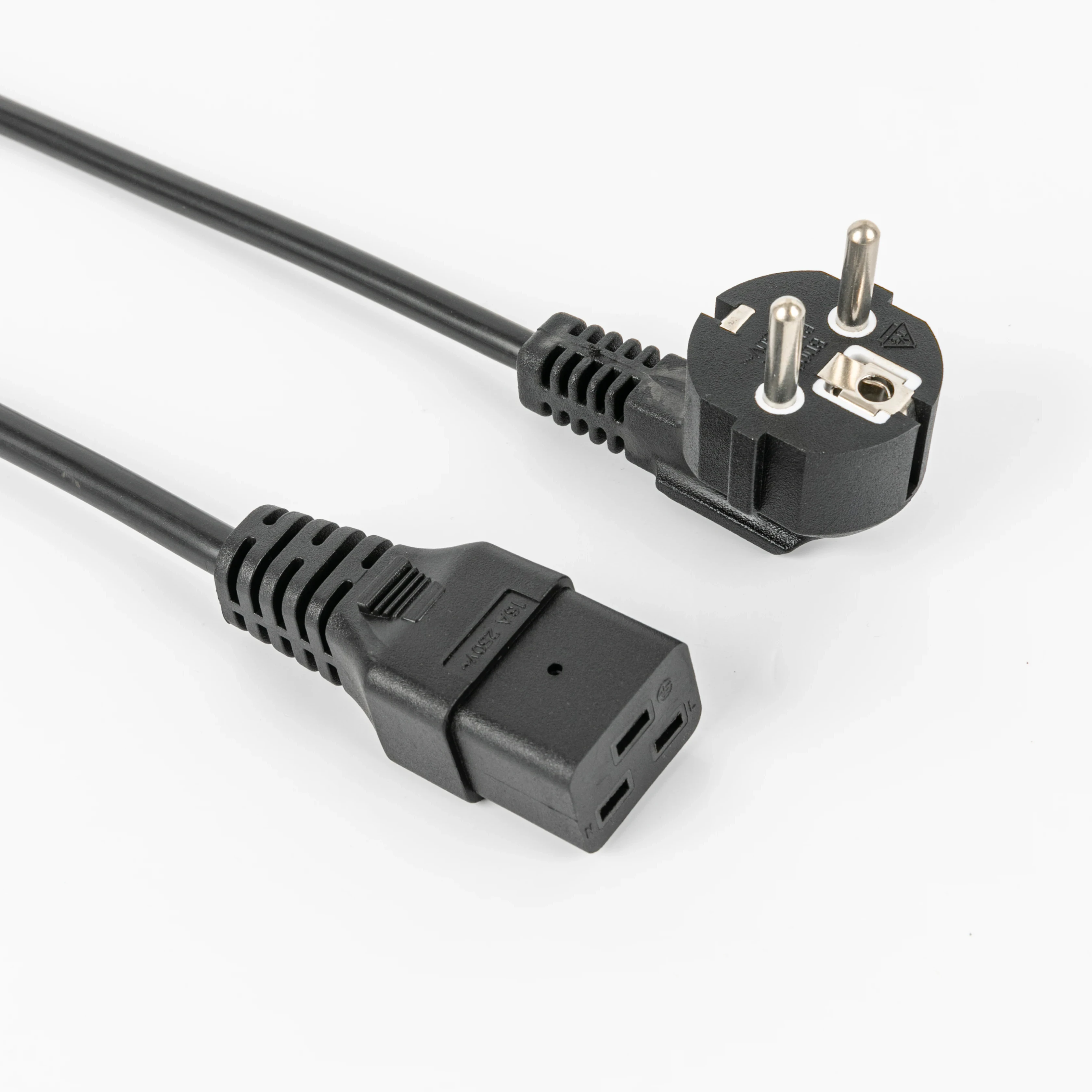 European Standard Eu Male Power Cable Schuko Plug To Iec C13 Ends Vde ...