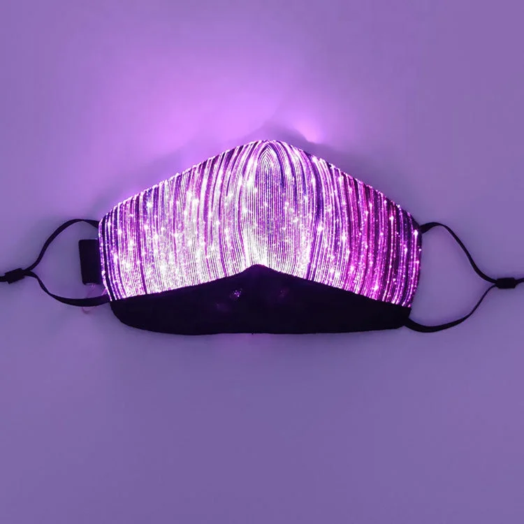 New Dj Colorful Christmas Halloween Led Flashing Mask Optical Fiber Led ...