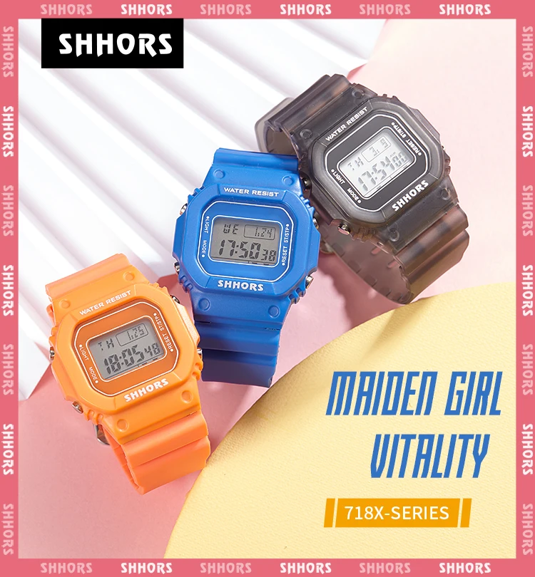Shhors Watch Digital Alarm Chronograph Wrist Watch Electronic Watch For ...