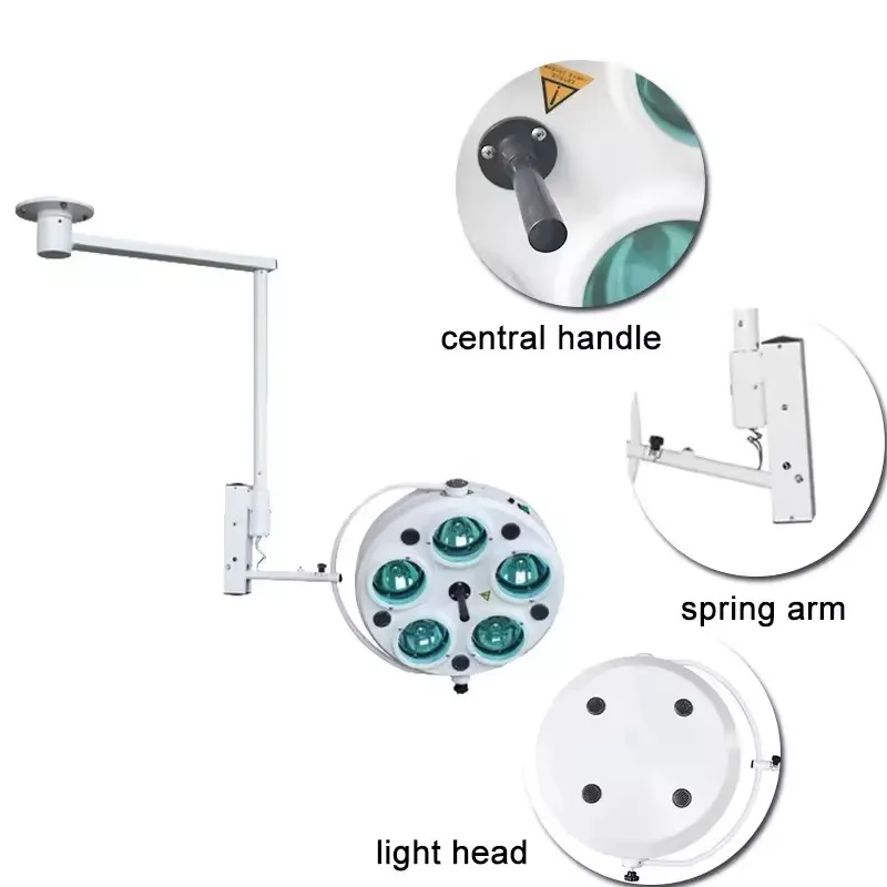 Amain Factory Price Halogen Shadowless Surgical Lamp 5 Holes Ceiling ...