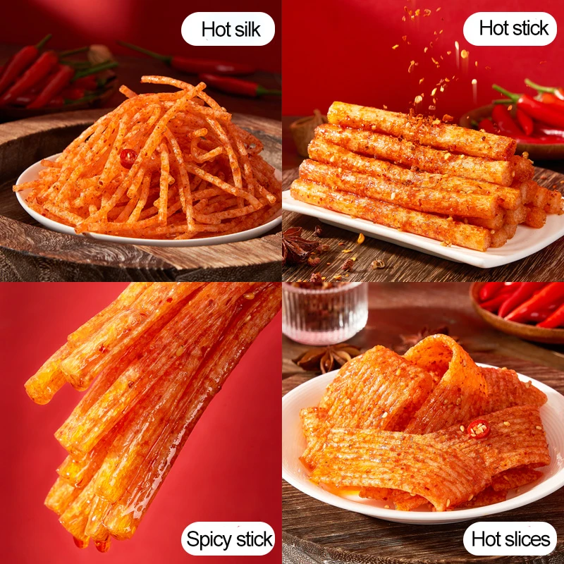 Wholesale Chinese Latiao Gluten Exotic Snacks Vegan Snack Spicy Snacks