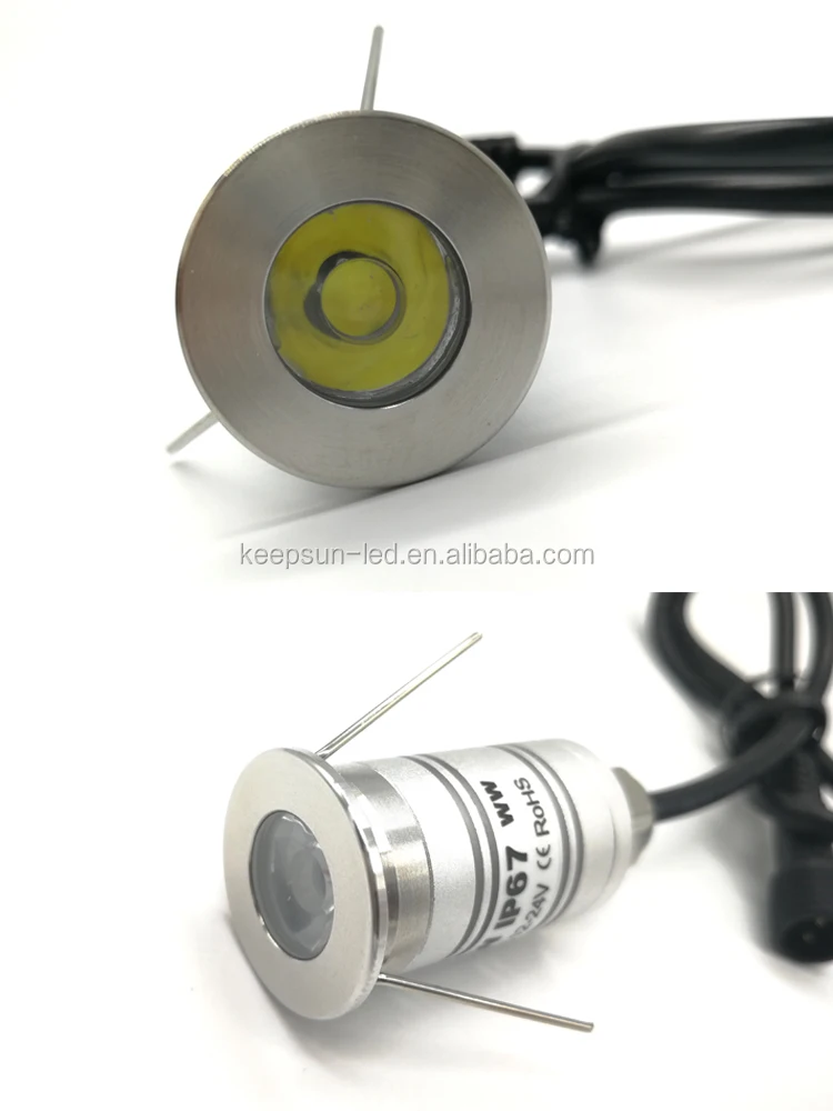 Ip67 방수 1w 12v 야외 미니 20mm Led 지상 빛 Inground 램프 매립 된 지하 빛 Buy 1w 12v