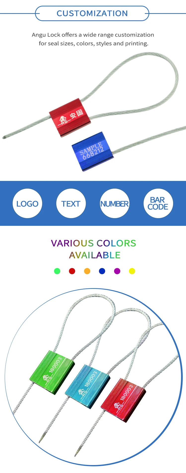 Adjustable Aluminum Alloy Container Cable Seals With Logo| Alibaba.com
