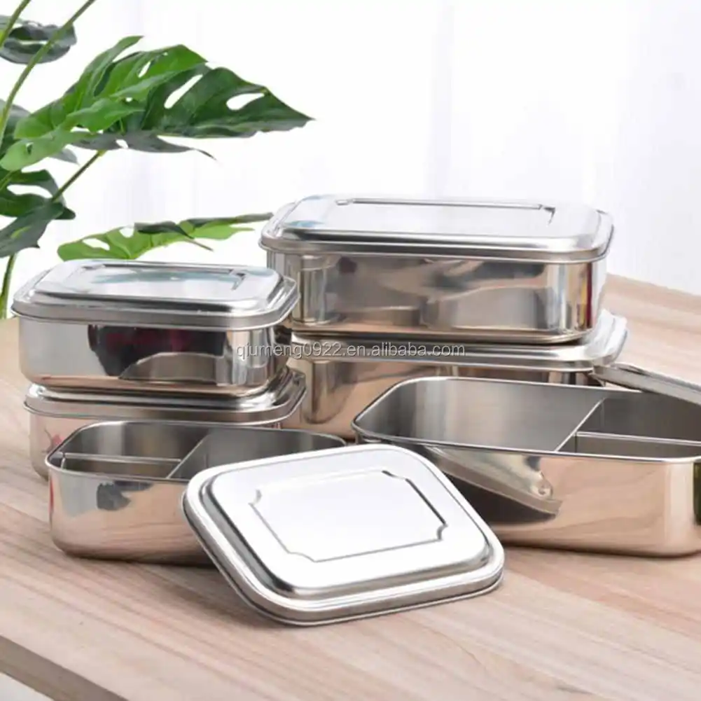 Bpa Bread Box Flexible Separation Metal Lunch Box,Stainless Steel Lunch ...