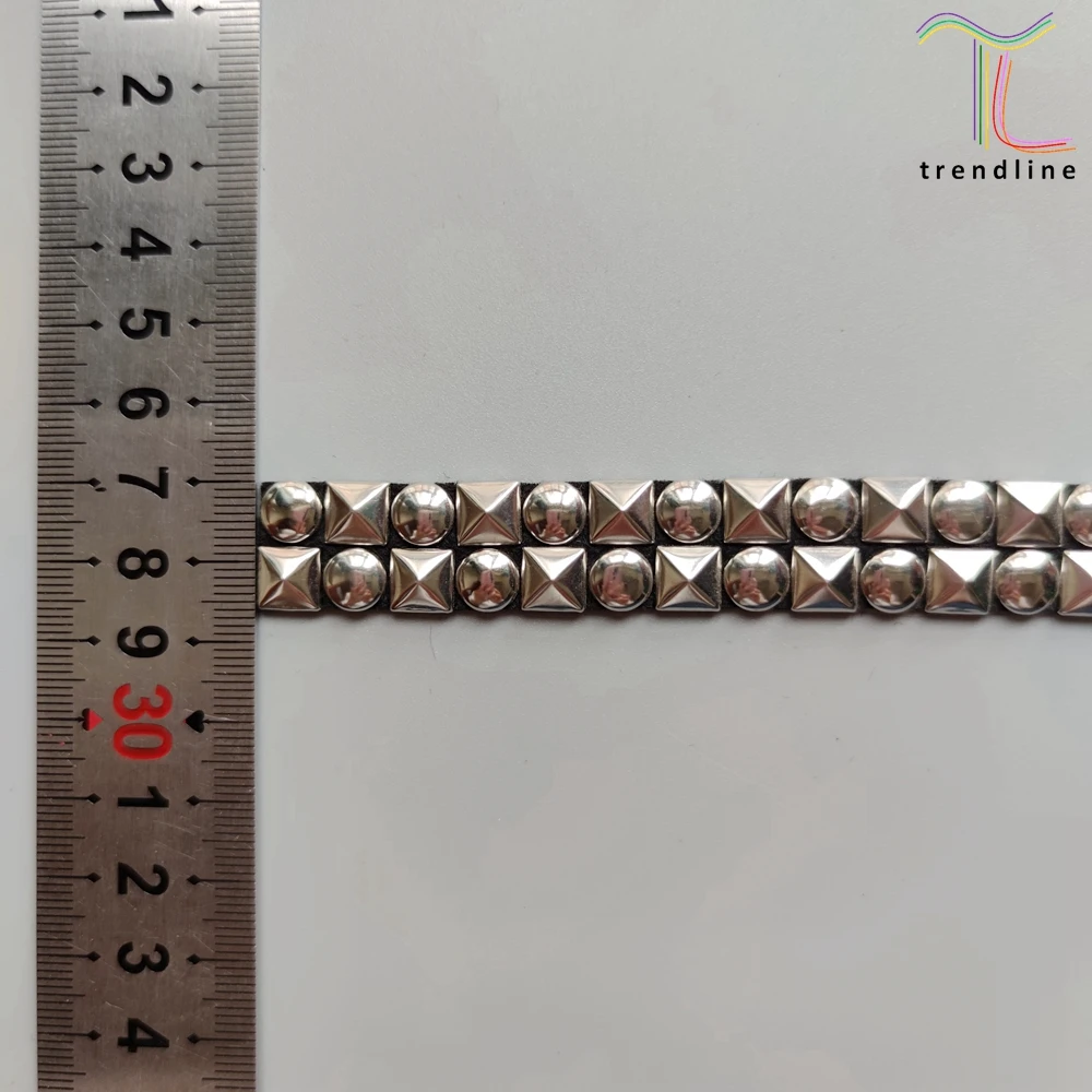 Rock and Roll Metal Rivet Stud Binding Tape for Hats - Iron-On Trims in ...