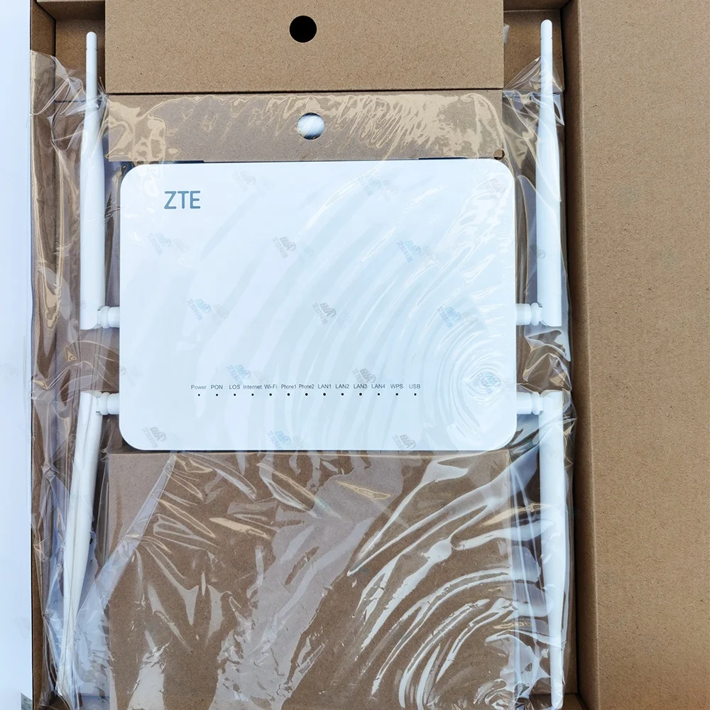 Ftth Gpon Onu Ont Dual Band Wifi Modem 4 Ge Ports + 2 Phone + Usb + 6 ...