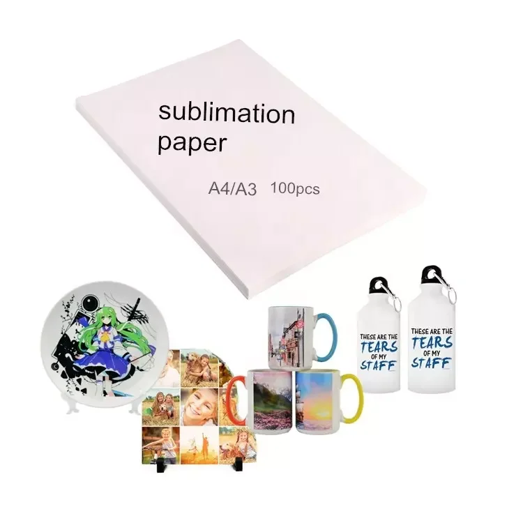 A4 Size Sublimation Heat Thermal Paper For Coffee Mugs Polyester T-shirts Phone Cases Puzzles ...