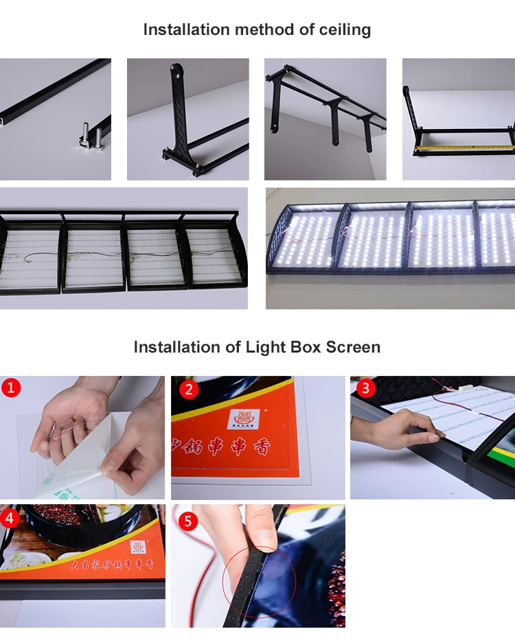 Vertical Advertising Sign Boards - Lightbox Menu Display