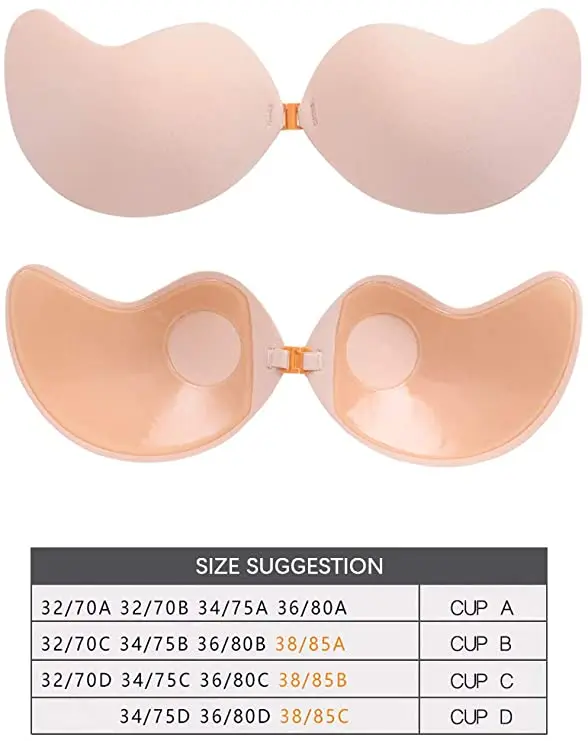 Stylish Backless Strapless Silicone Adhesive Breast Enlargement Ladies ...