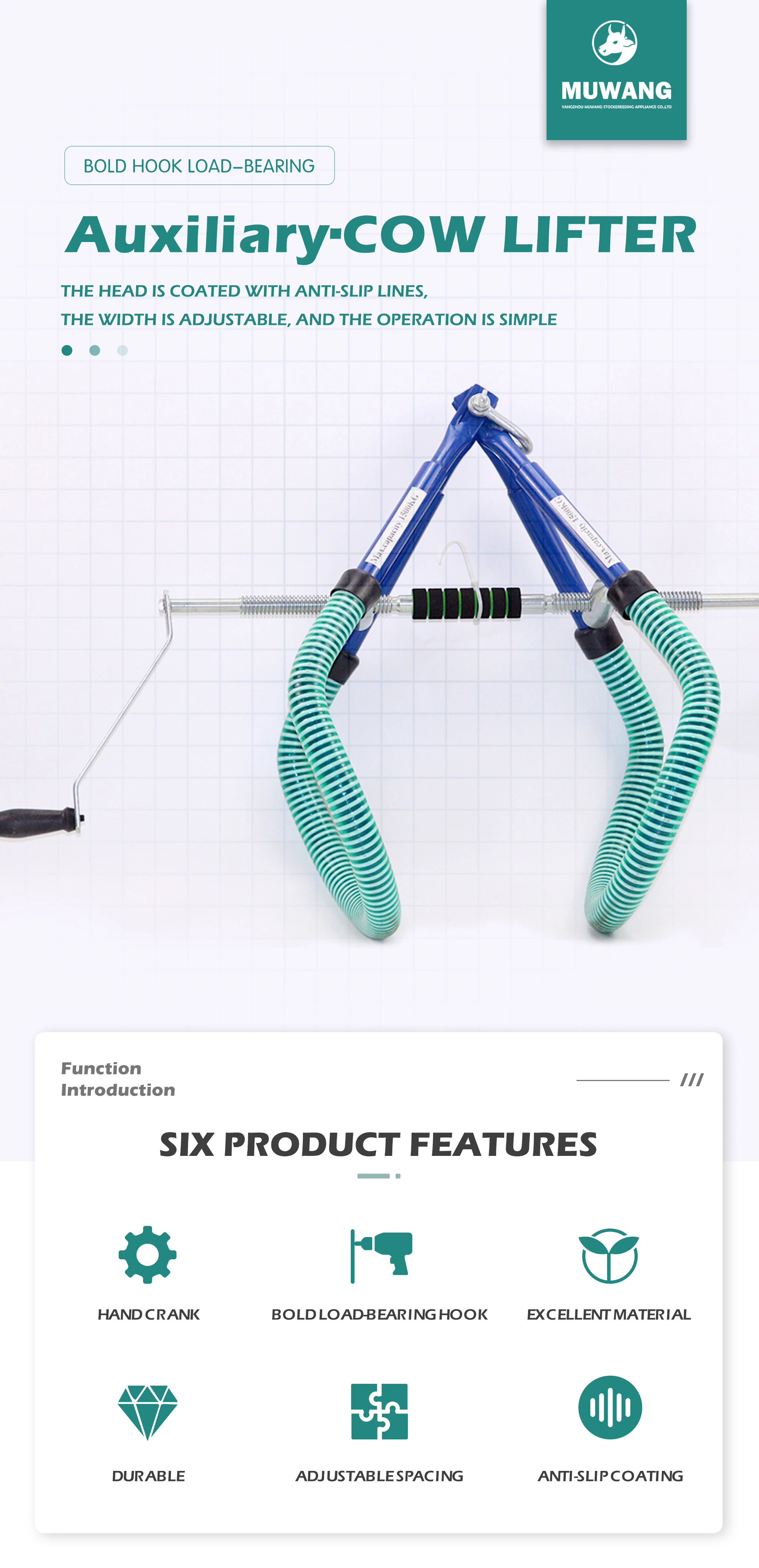 MUWANG Cow Hip Lift - Safe and Efficient Cow Lifting