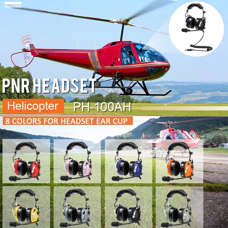 Helicopter Pilot Noise Cancelling Headset Pnr Aviation Noise Reduction ...
