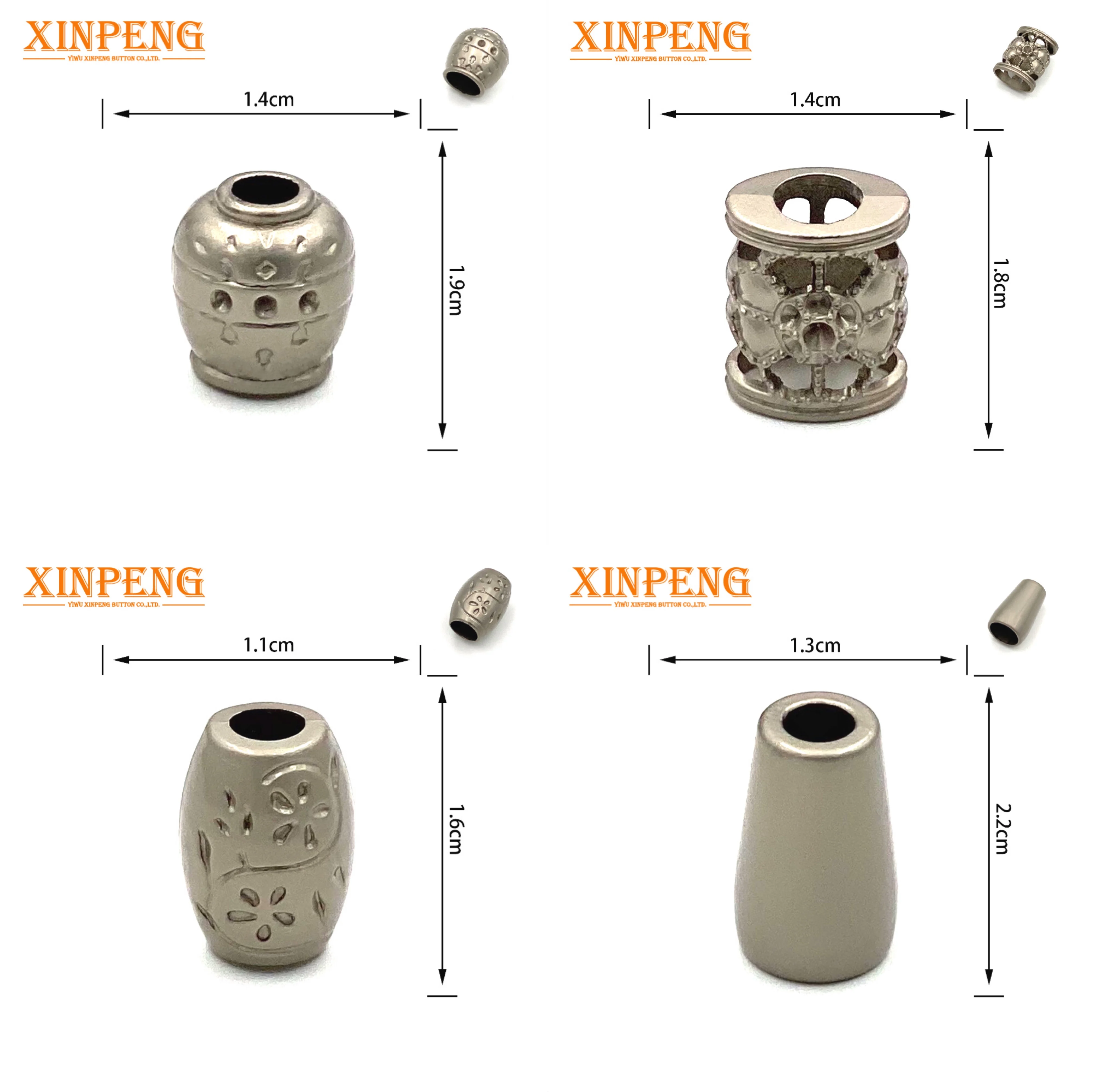 Flat Ends Plastic Bead Drawstring Caps - Bungee Endings