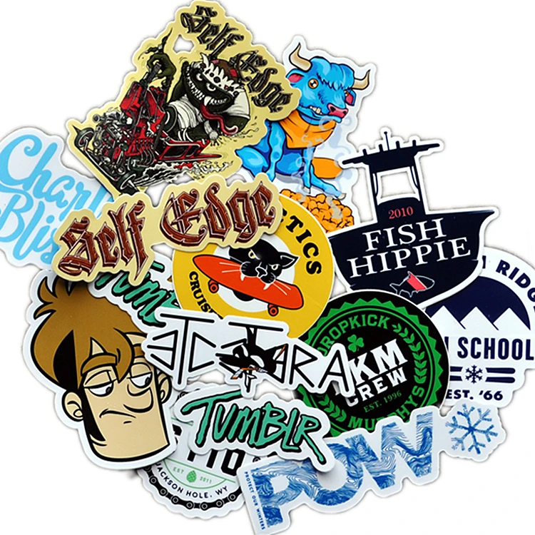 Custom Brand Logo Sticker Waterproof Vinyl Sticker Label Printed Die ...