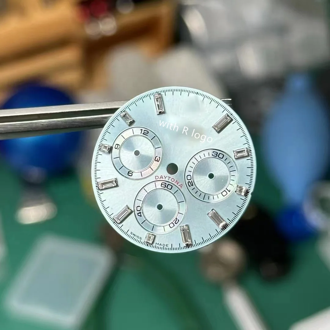 Ice Blue Diamond Watch Dial for Day-Tona 116506 Compatible with 4130 ...