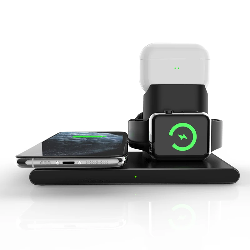 3 In 1 Wireless Charging With Led Indicator Portable Wireless Charger ...