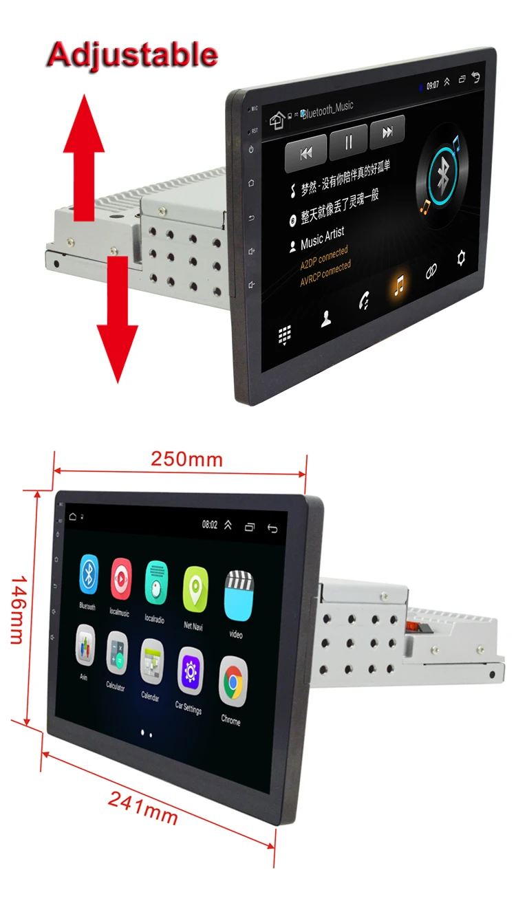 9 Inch 10.1 Inch 1 Din Android Quad Core Car Multimedia Auto Audio ...