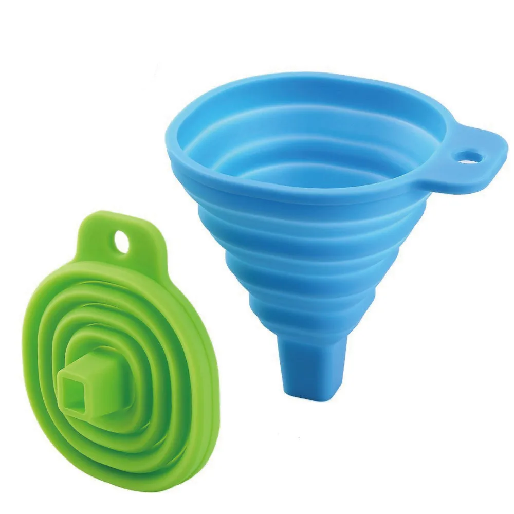 Food Grade Kitchen Utensil Collapsible Wide Mouth Silicone Funnel - Buy ...