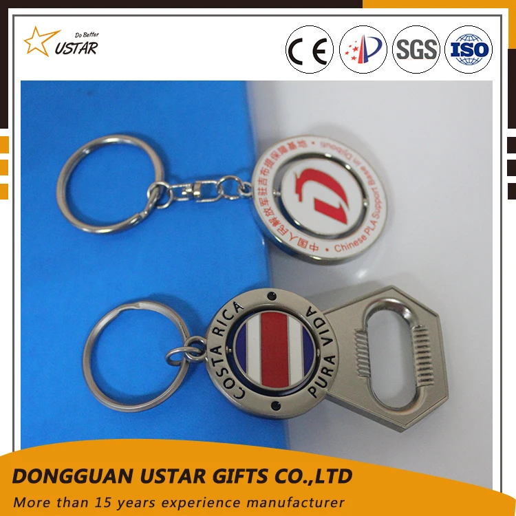 Wholesale Custom Revolve Round Shaped Zinc Alloy Keychain Promotional ...