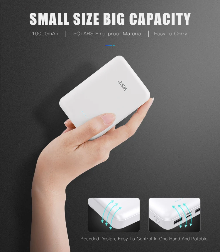 Promotional Gift Type C & Micro Usb 10000mah Small Size Lighter ...