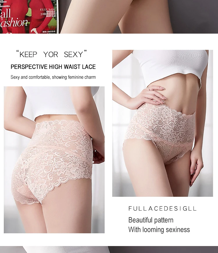 High Waist Lace Panties Ladies French Style Free Sample Fashion Buy