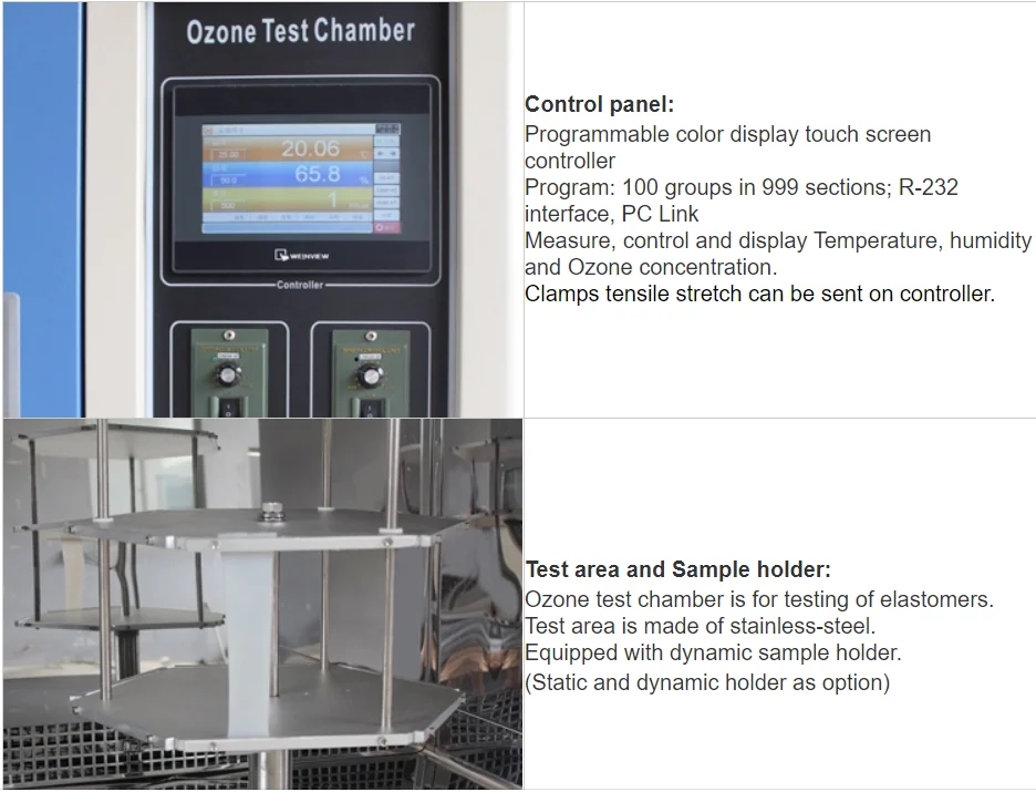 ZONHOW Ozone Resistance Test Chamber - ASTM D1149 Compliance