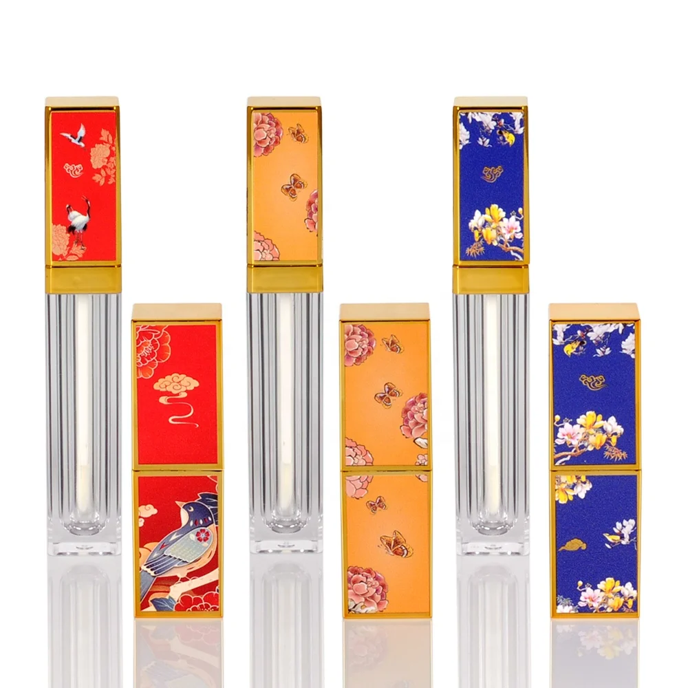 Chinese Style Square Classic Lip Gloss Cosmetic Packaging High End ...