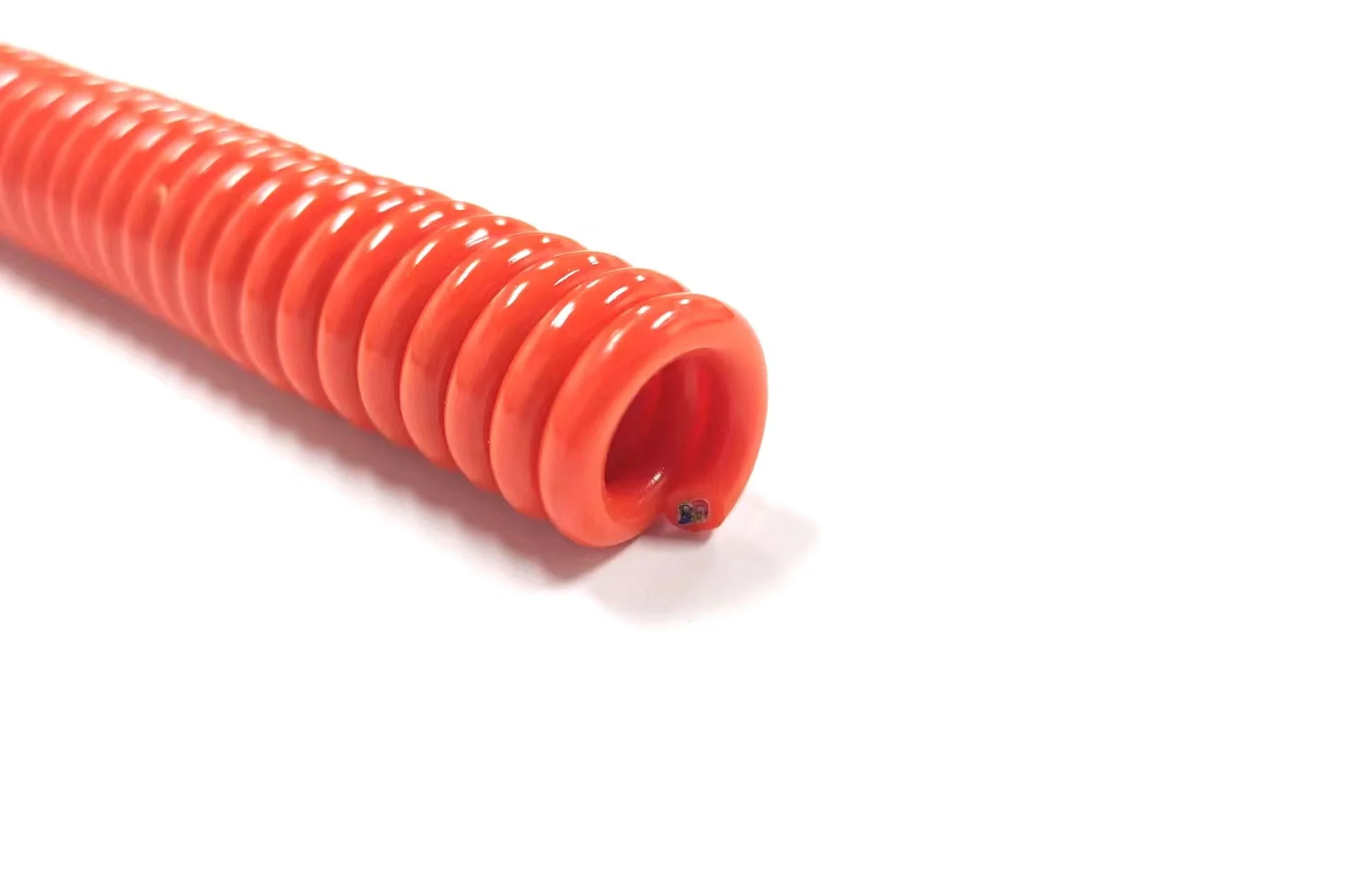 Orange 4 Core Spiral Cable Spring Curly Coiled Pvc /pu Flexible Wire ...