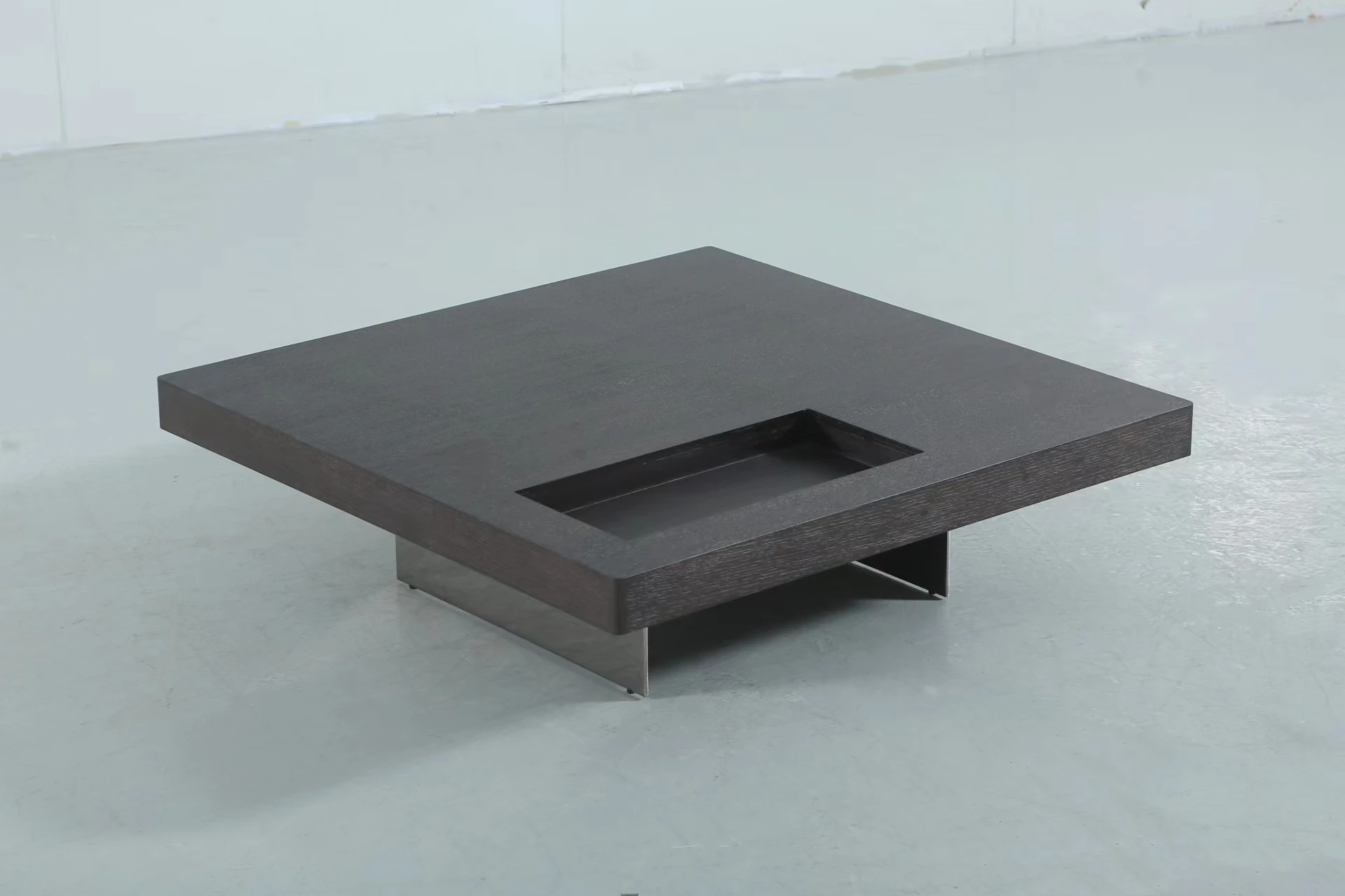 French Country Living Room Antique Square Coffee Table Wooden Tea Side ...