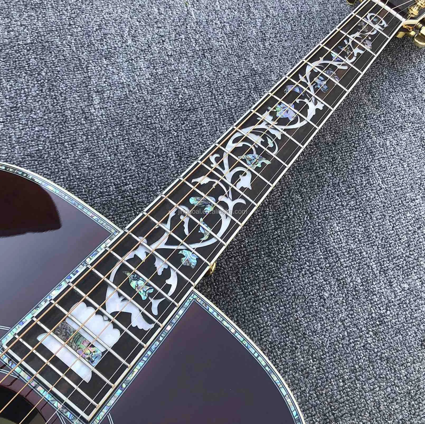 Acoustic Guitar with Real Abalone Inlays - Professional Performance