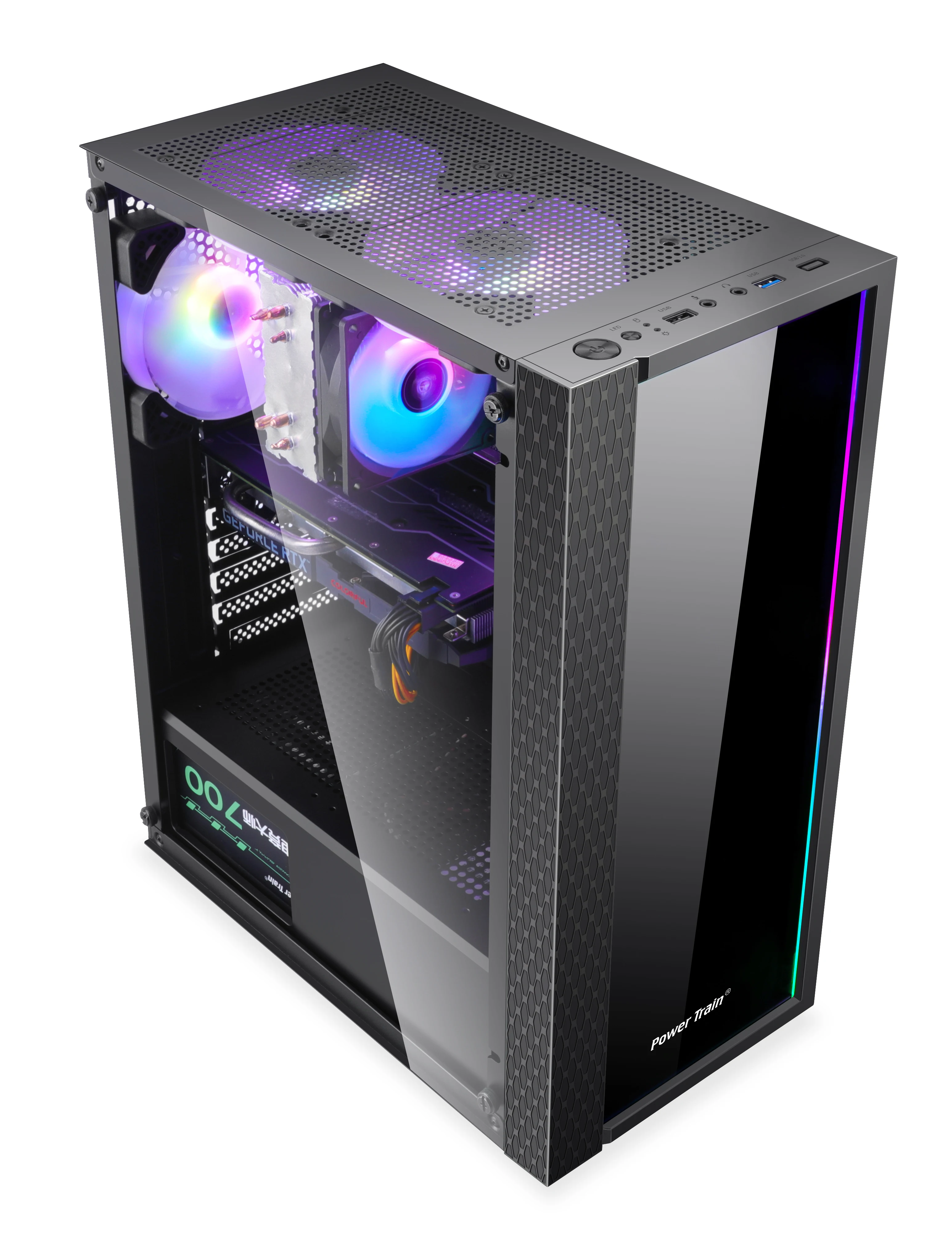 Popular Design Atx Tower Diy Unique Glass Panel Pc Cpu Computer Gaming ...