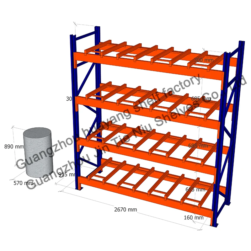 Estante De Almacenamiento De Tambor De Aceite,Caja De Cartón Con Flujo ...
