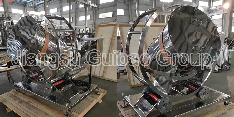 Industrial Chemical Oil Mixing Drum Rotating Powder Mixer Machine 200l ...