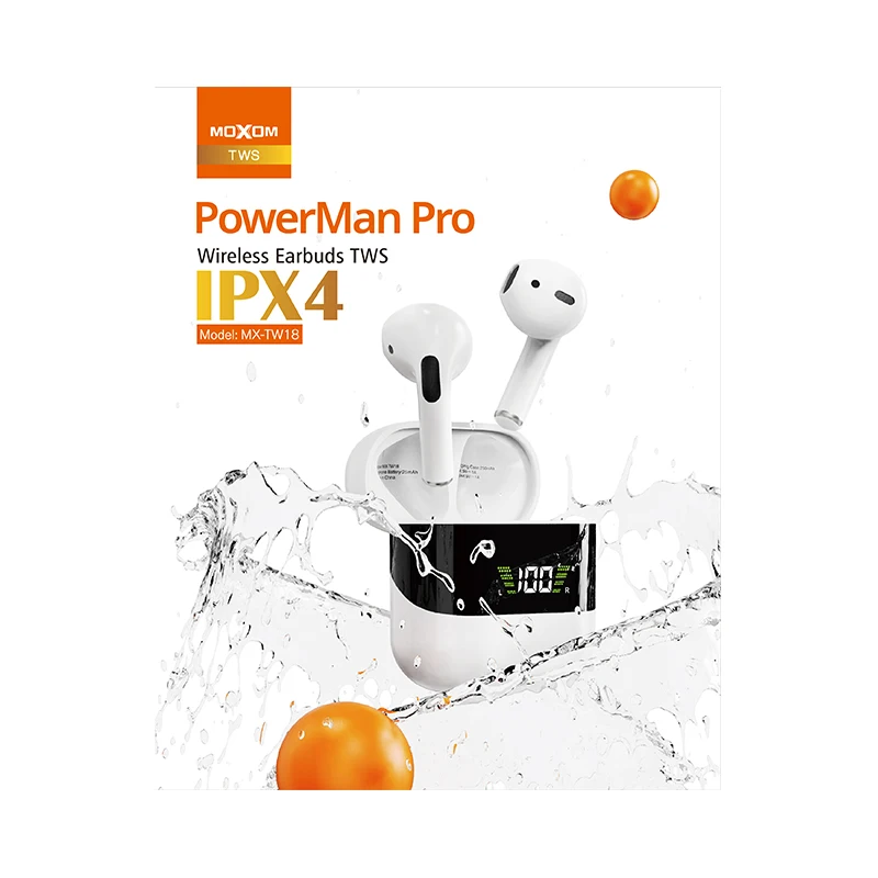 Moxom Powerman Pro Wireless Earbuds Tws Waterproof Led Power Display ...