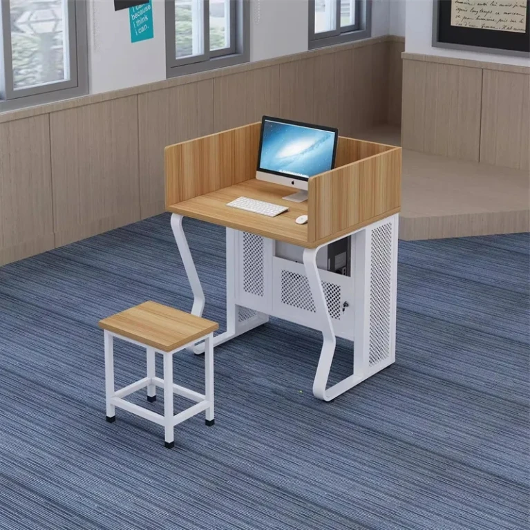 Single-seat School Tutoring Computer Desk With Screen Baffle ...