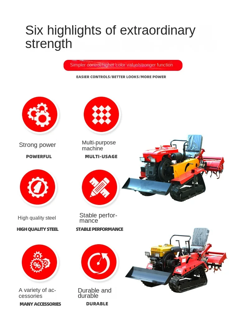 Changfa Engine Agricultural Rotary Tiller Ditching Machine Micro Tiller ...