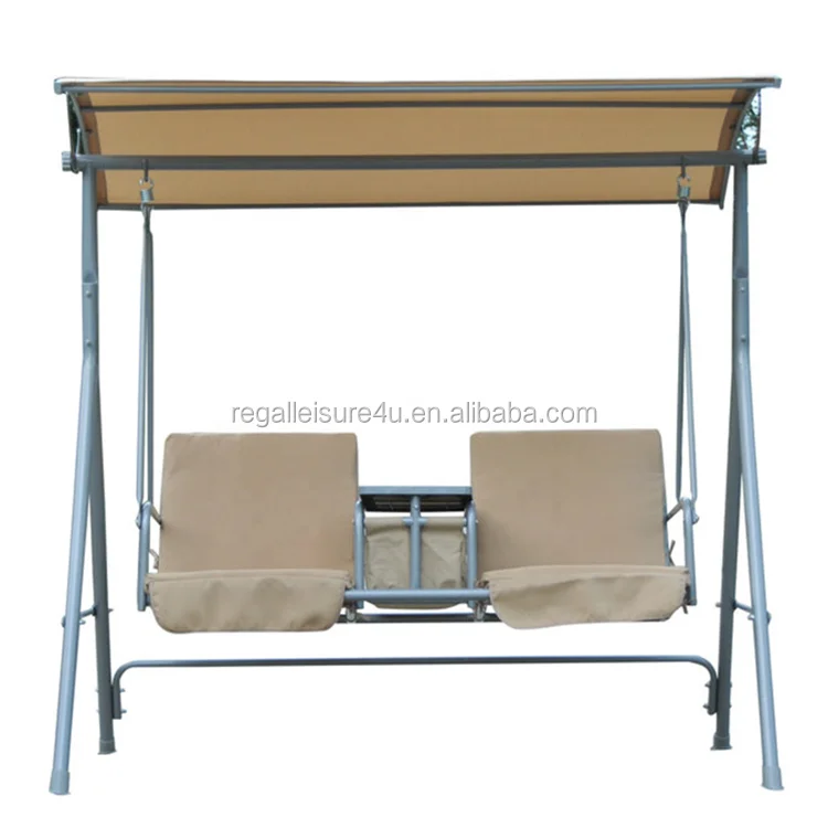 2-seater Swing Chair with Table - Modern Outdoor Comfort