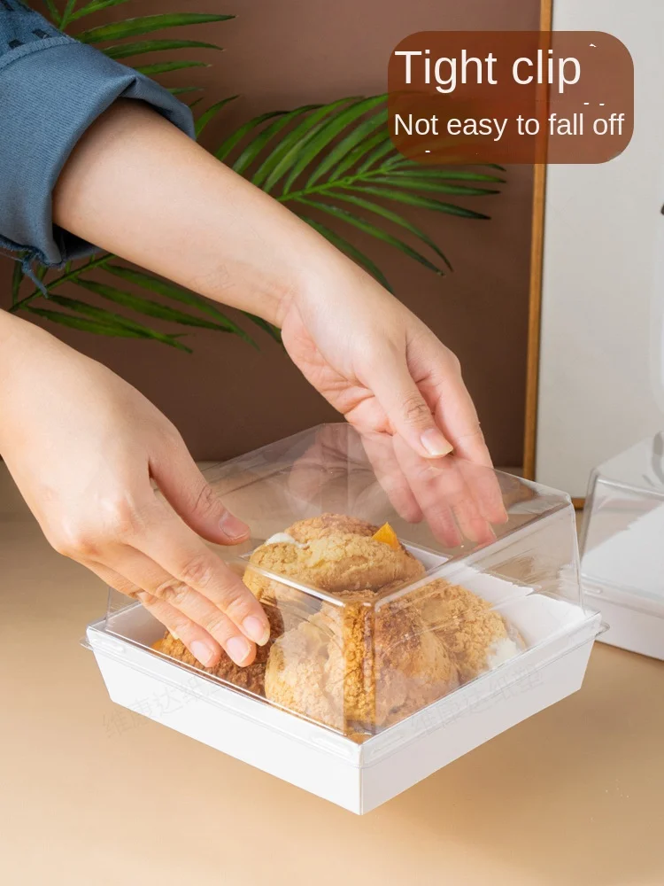 5 & 6 Inch Recyclable Plastic Packing Box for Cake Tiramisu Mousse ...