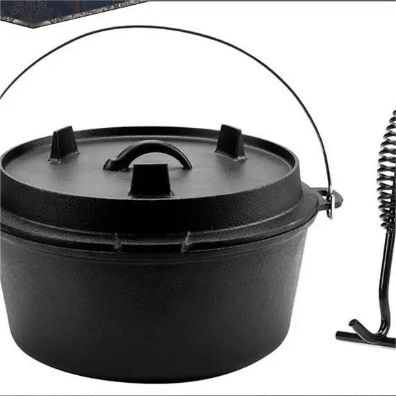 Mu Cast Iron Three Legged Dutch Oven Pots - Buy Cast Iron Three Legged ...