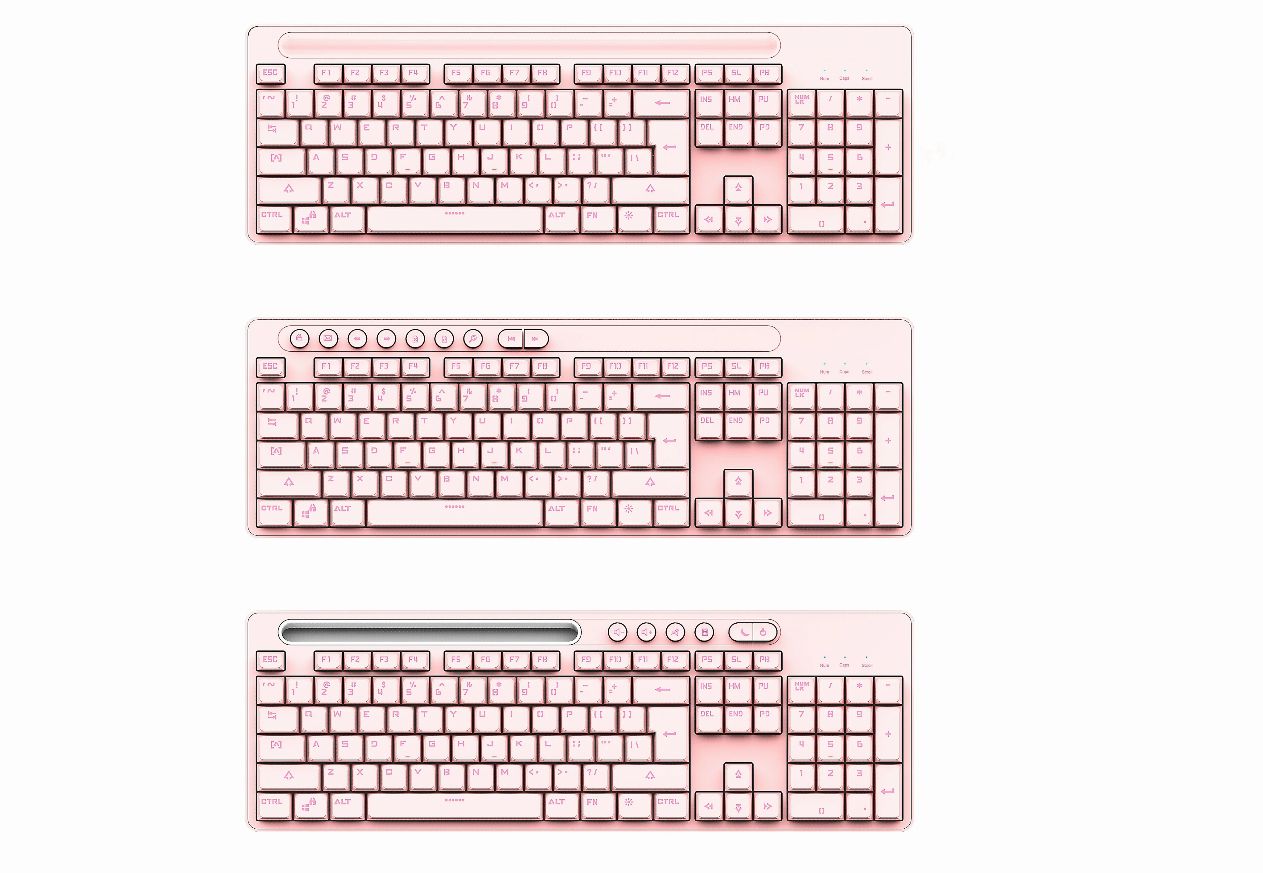 Customized Spanish Arabic ABNT2 Layout Keyboard with RGB LED