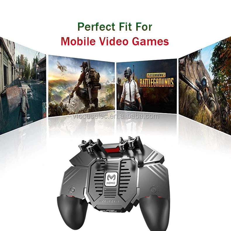 6 Fingers Memo 4000mah Battery Power Bank Gamepad Ak77 L2 R2 Fire Trigger Cooling Fan Gamepad ...
