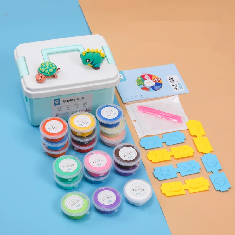 Clay Kit Set Gift Diy Kids Modeling Light Imagination Set Creative ...