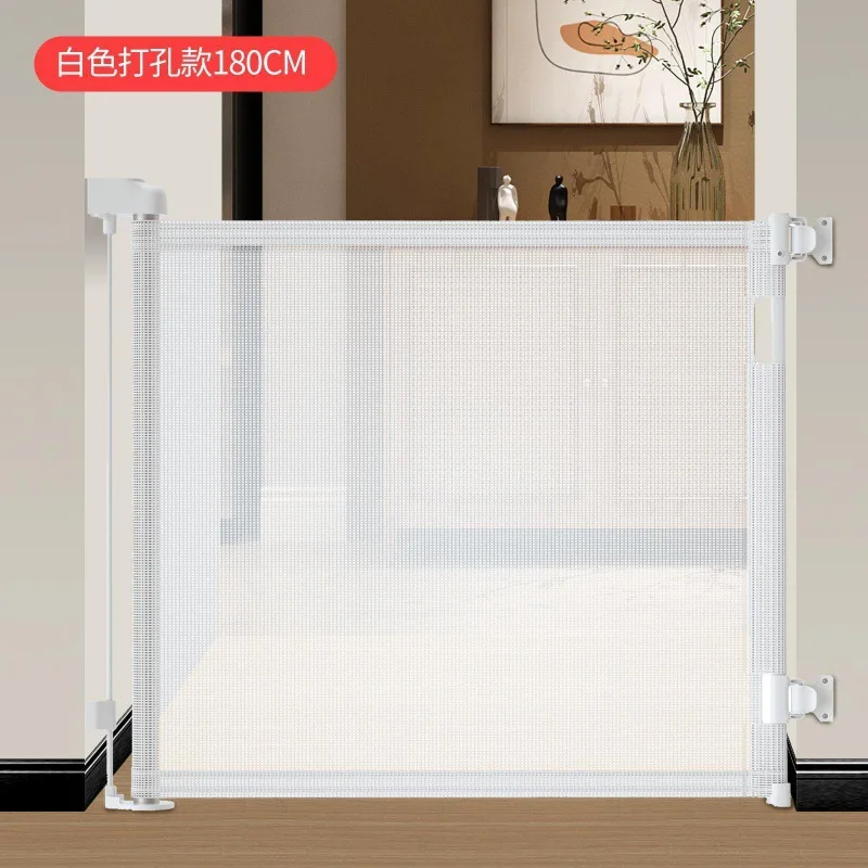 Retractable Baby Gate - Secure Kids Safety Mesh Gate