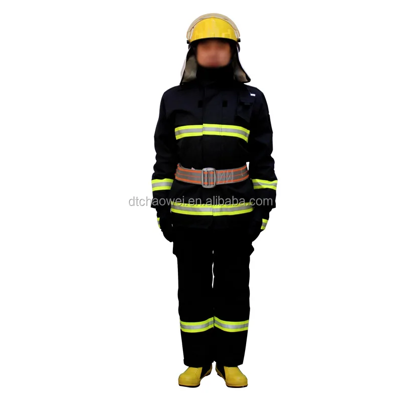 4 Layers Aramid Navy Blue Firefighter Fire Safety Suit