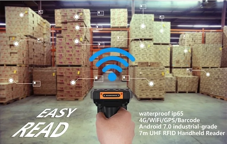 Rfid Warehouse Management System Uhf Rfid Reader Scanner 1d/2d Scan Uhf Rfid Reader Industrial ...