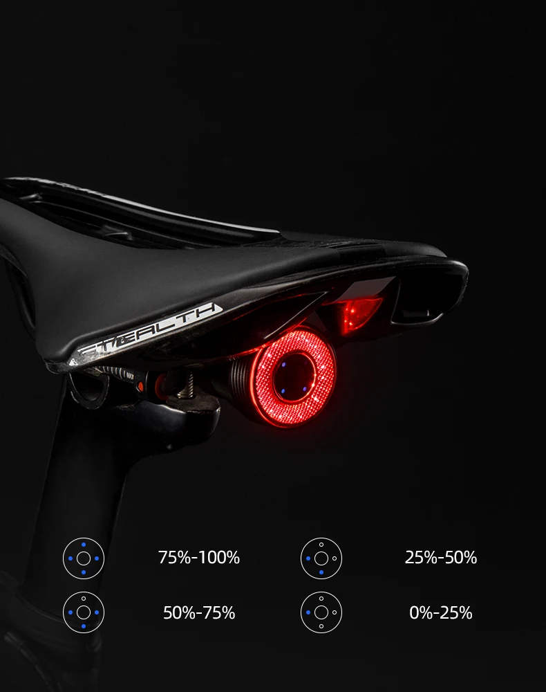 ROCKBROS USB Rechargeable Bicycle Brake Light, IPX6 Waterproof LED ...