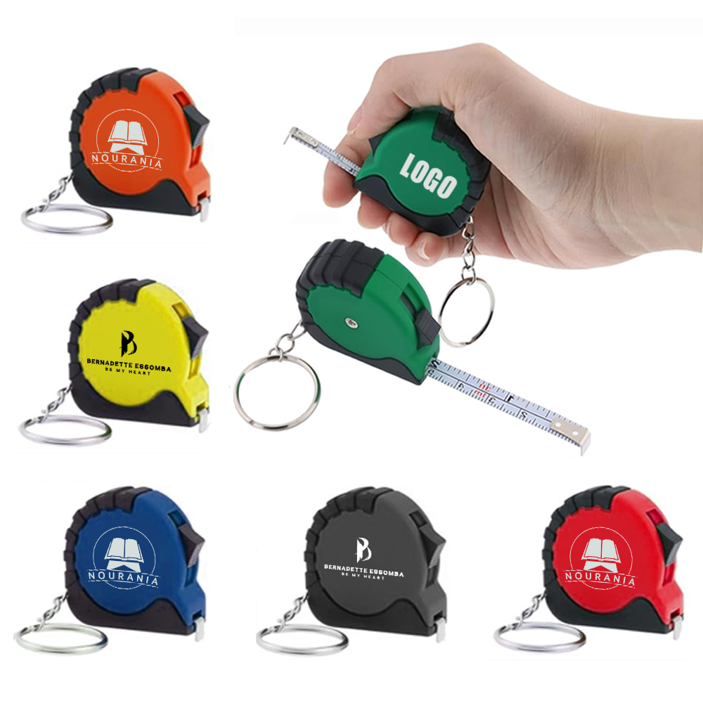 Promotional Portable Mini Steel Tape Measure 1M Keychain