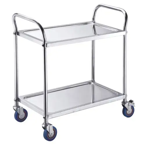 Full Welded #304 Stainless Steel Trolley for Hospital Lab
