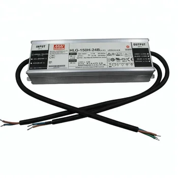 Meanwell 150w 24v Dimmable Led Driver With Metal Case Waterproof Ip67 ...