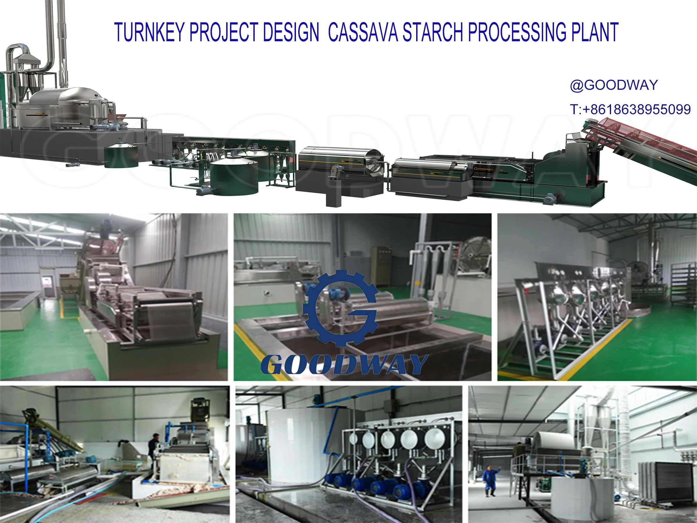 Full Set Cassava Processing Plant - Tapioca Starch Production Line